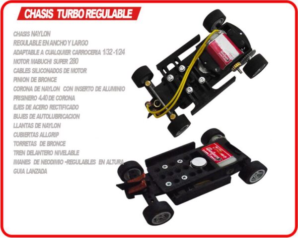 CHASIS TURBO REGULABLE – Automundo Slot
